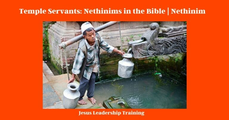 Temple Servants: Nethinims in the Bible | Nethinim