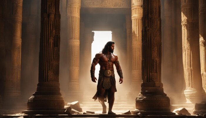 Samson: Strong judge and hero.